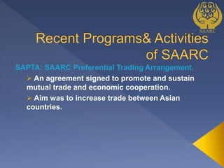 Presentation on SAARC | PPTX