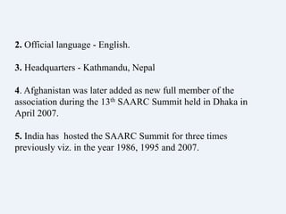 Saarc asean final ppt finally | PPTX