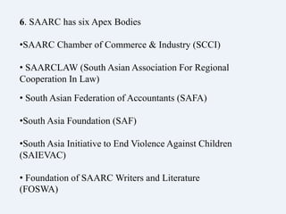 Saarc asean final ppt finally | PPTX