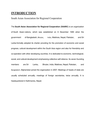 Saarc project | DOCX