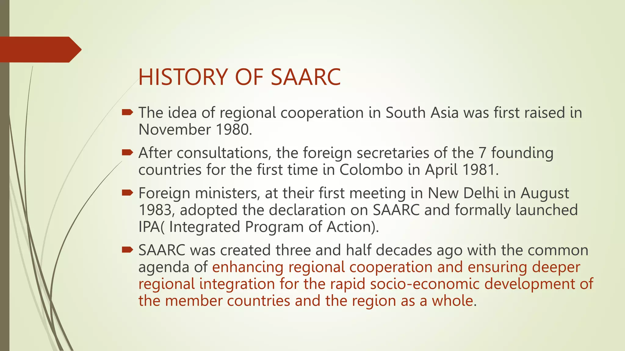 SAARC( SOUTH ASIAN ASSOCIATION FOR REGIONAL CO-OPERATION.pptx