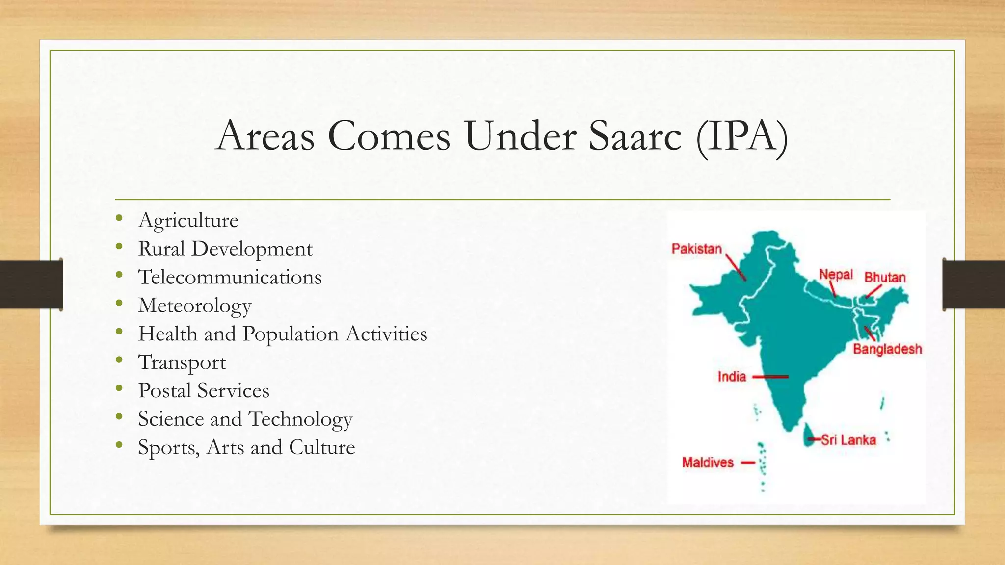 Saarc (south asian association for regional cooperation | PPT