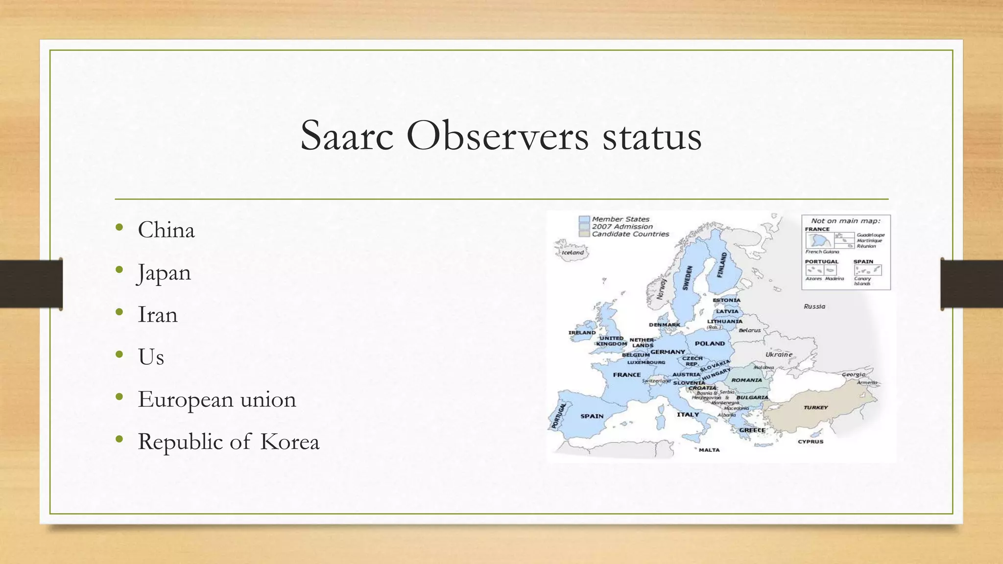Saarc (south asian association for regional cooperation | PPT