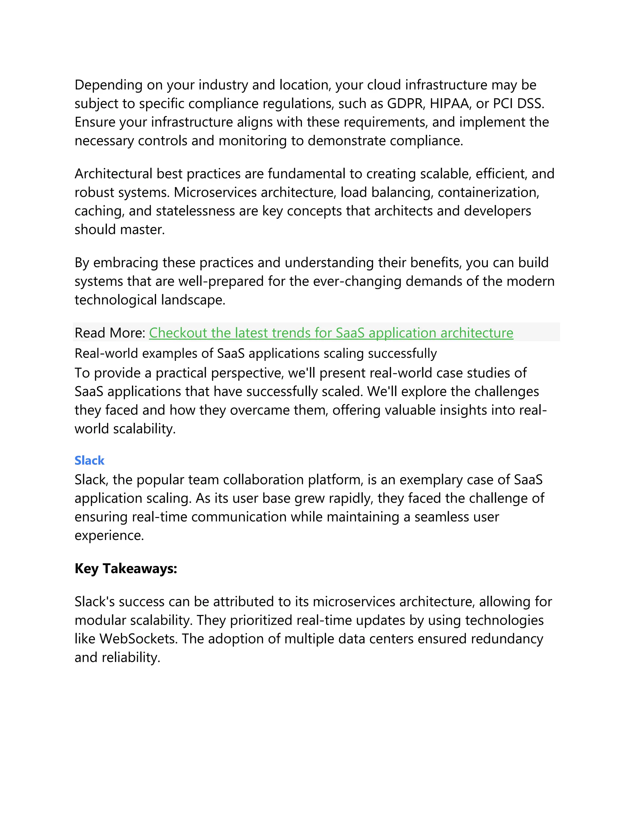 Saas Application Scalability Best Practices From Architecture To Cloud