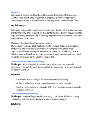 SaaS Application Scalability: Best Practices from Architecture to Cloud Infrastructure | PDF ...