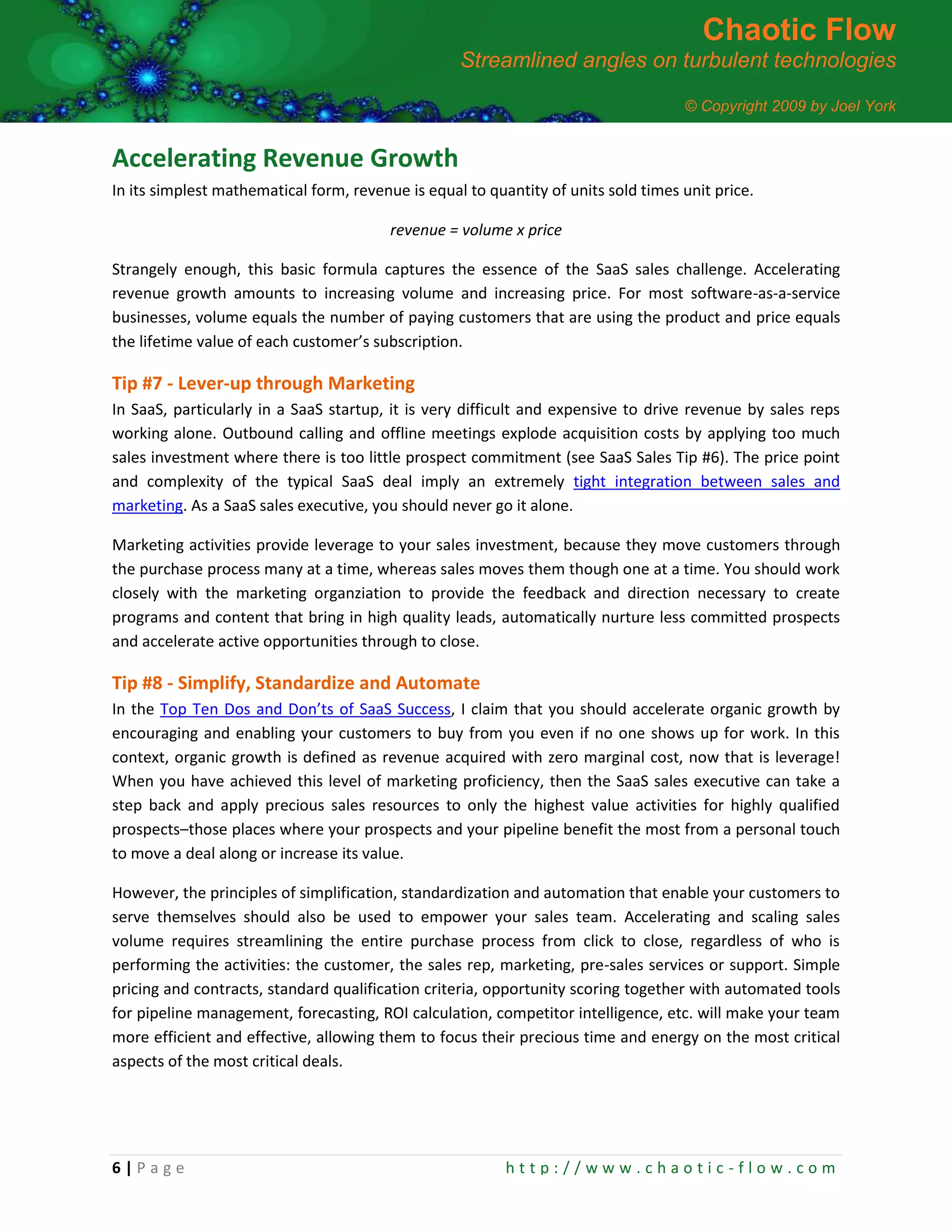 Saas Sales Management Tips | PDF