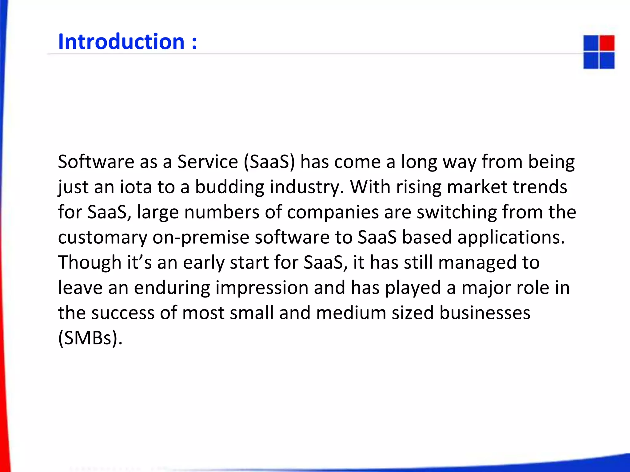 Saa s a boon for sm bs | PPT