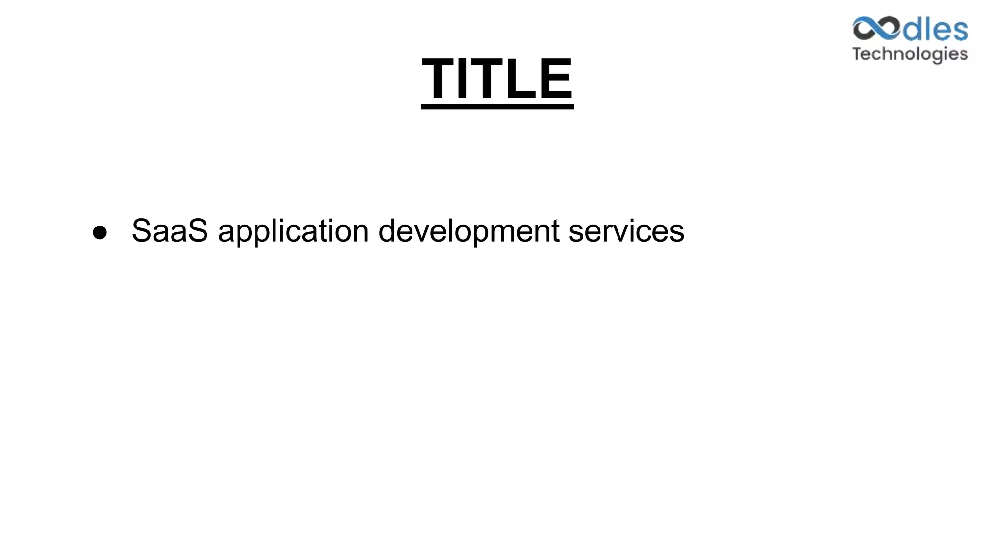 SaaS application development services | PPTX