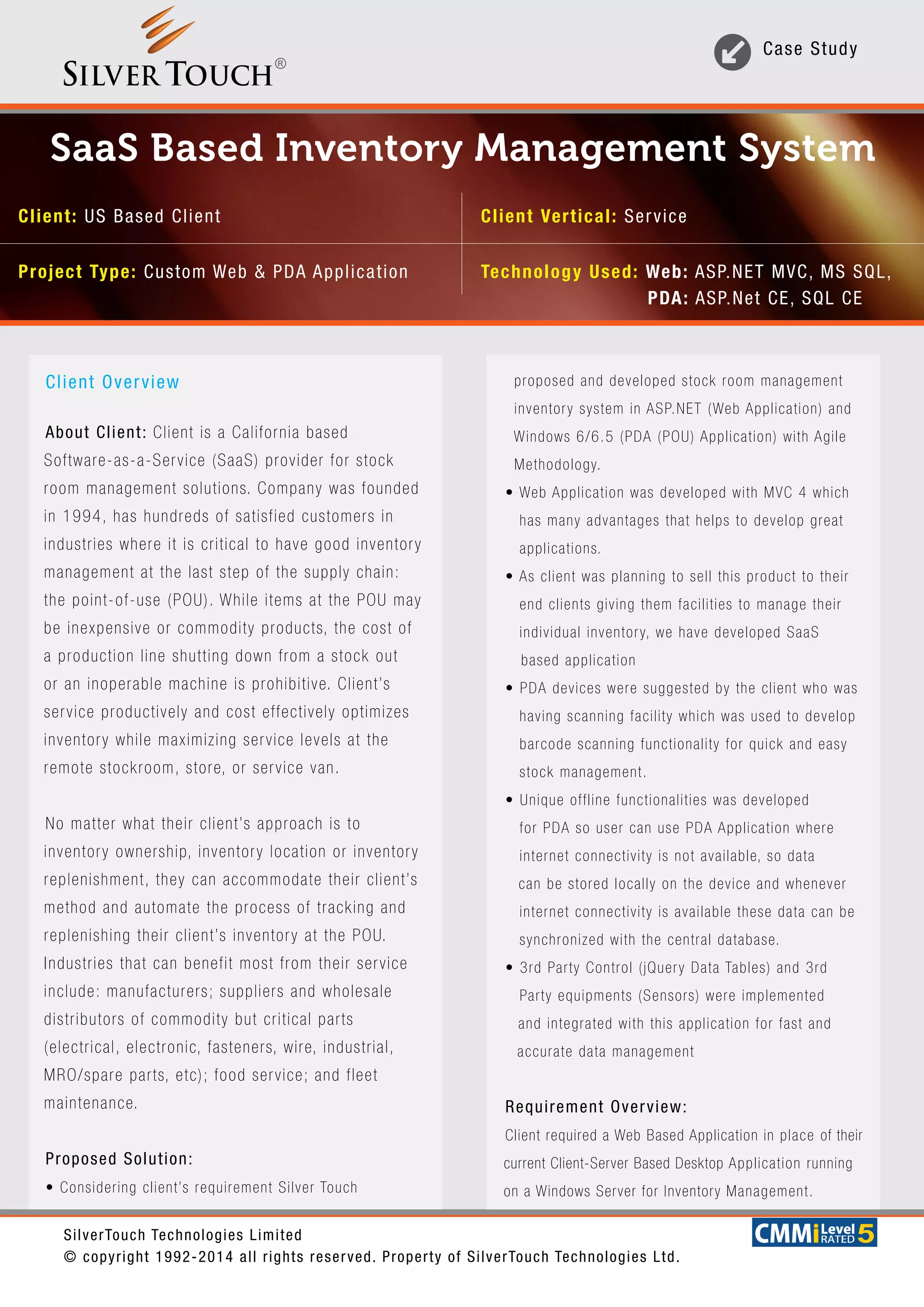Saa s based inventory management system | PDF