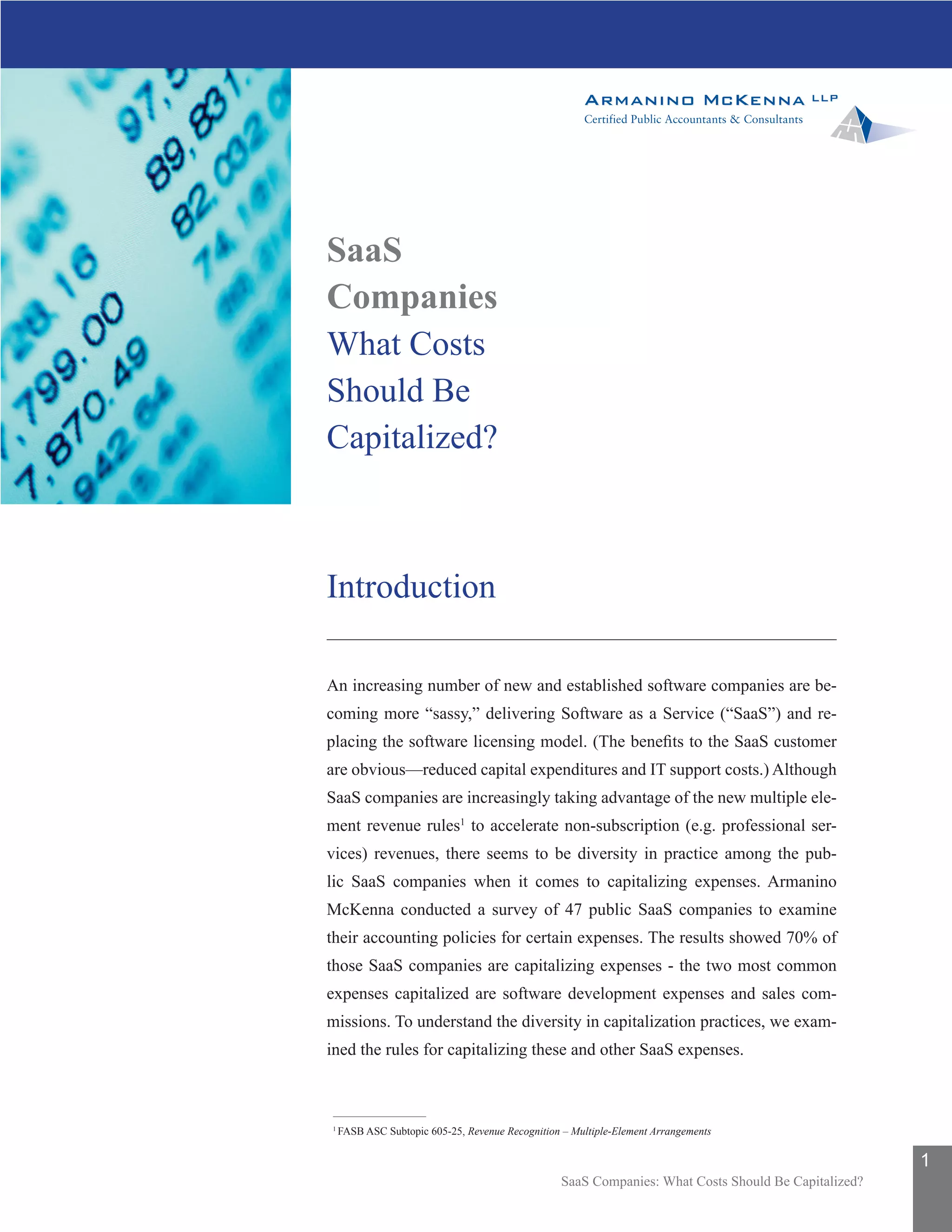 SaaS Companies: What Costs Should Be Capitalized? | PDF