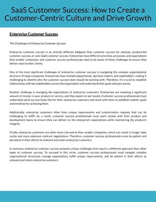 SaaS Customer Success: How to Create a Customer-Centric Culture and ...