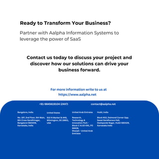 SaaS Development Services - Aalpha Information Systems | PDF