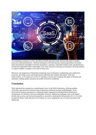 SaaS Education: Revolutionizing Learning in the Digital Era | PDF