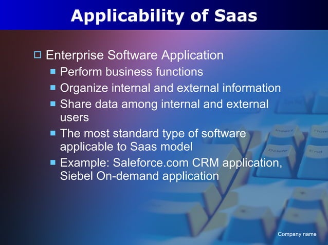 SaaS Presentation | PPT | Cloud Computing | Internet