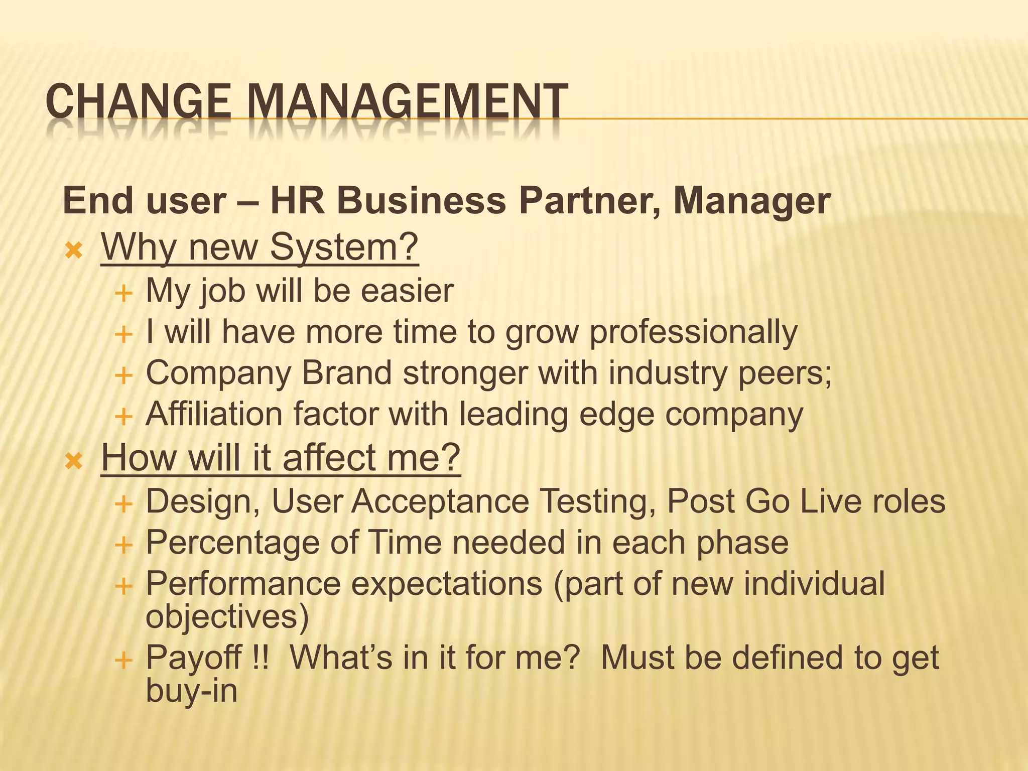 CW - SaaS Implementation - Software Timeline & HR Change Management | PPTX