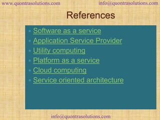 Saas overview by quontra solutions | PPTX