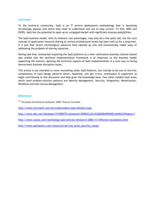 Building a SaaS Style Application | PDF