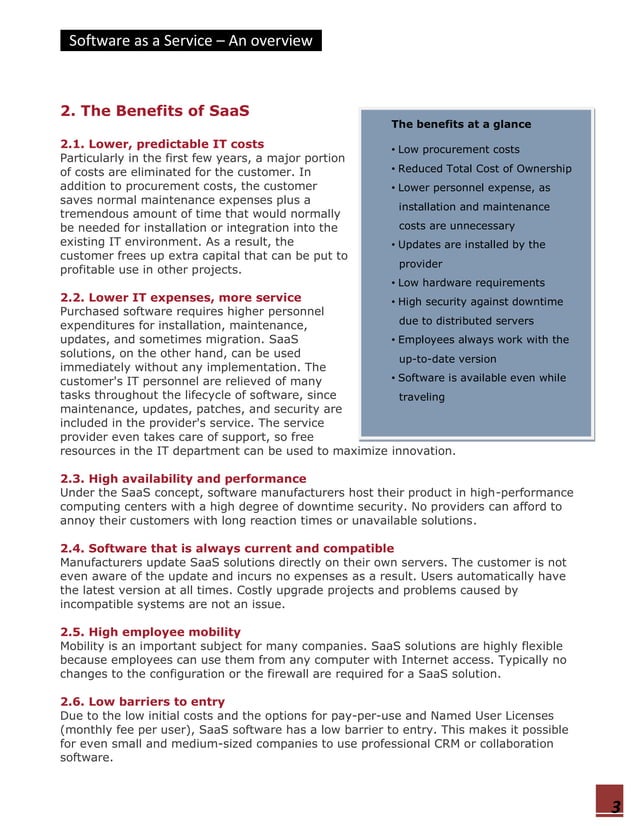 SaaS White Paper - An Overview | PDF