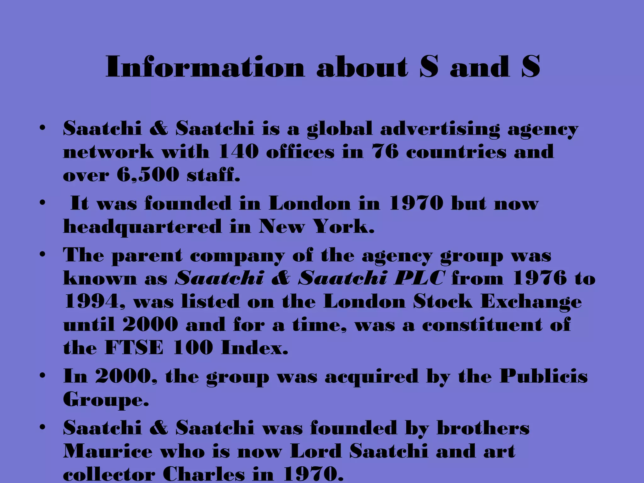 Saatchi and saatchi | PPT