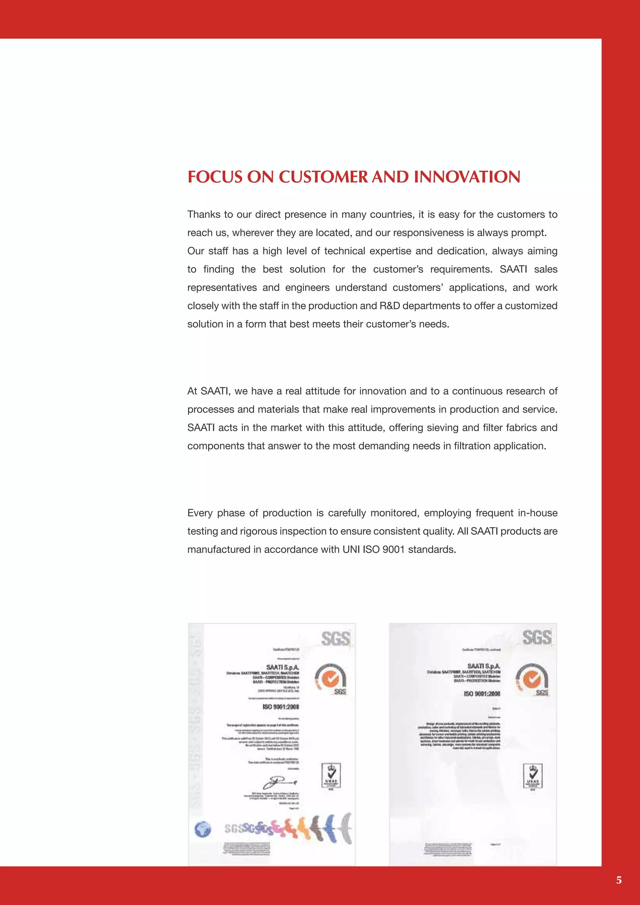 Saati filtration saatimotion | PDF