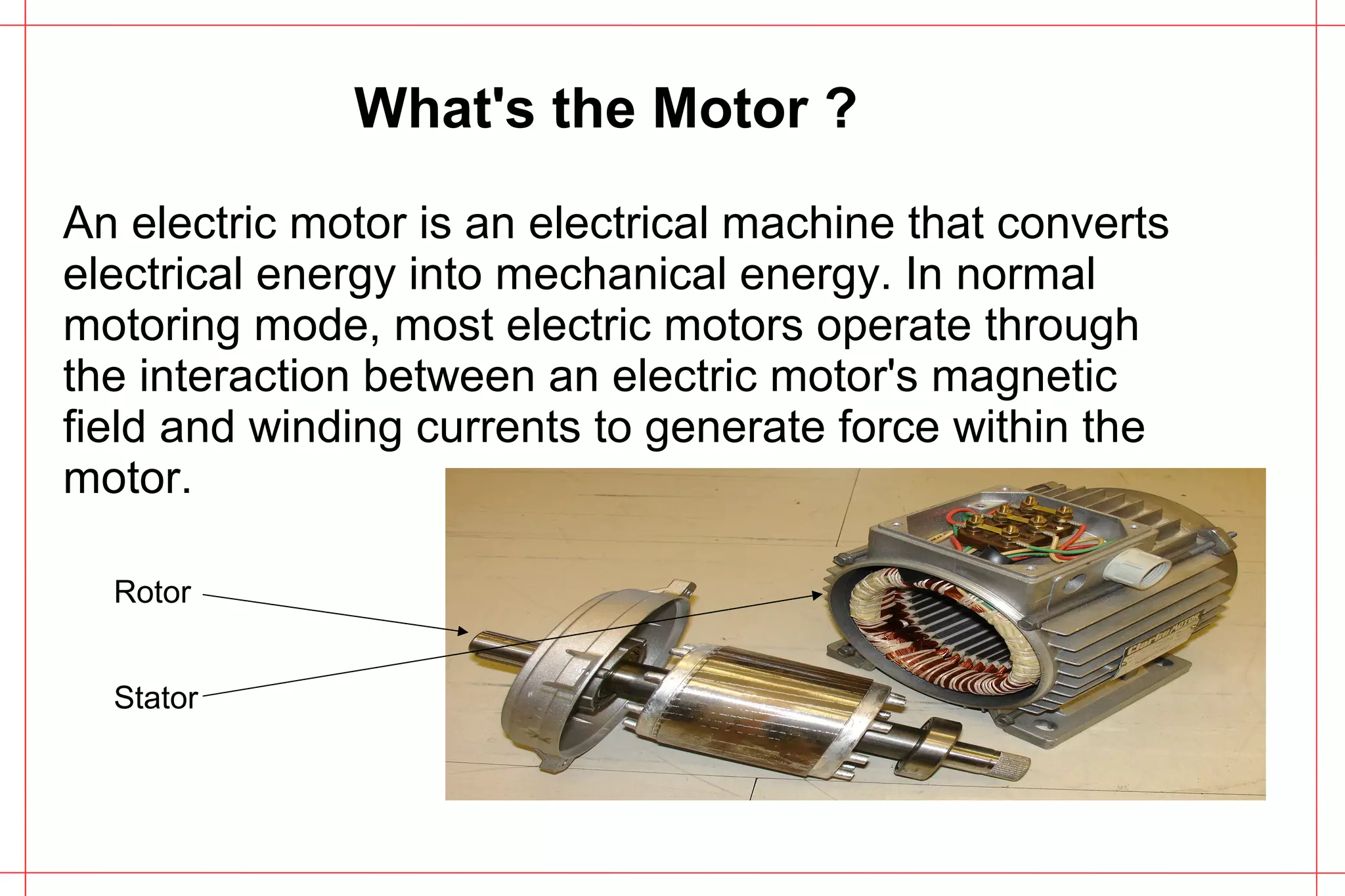 Various Electric Motors and comparison | PPT