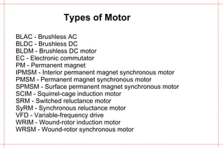 Various Electric Motors and comparison | PPT