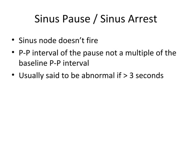 ECG Lecture: Sinus arrest, sinoatrial exit block, AV block and escape ...