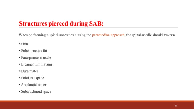 Subarachnoid block a brief insight .pptx | Brain and Nervous System Disorders | Diseases and ...