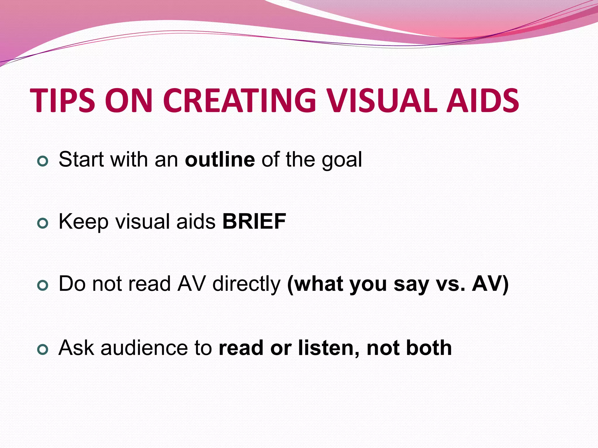 Creating and discussing visual aids | PPTX