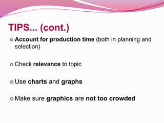Creating and discussing visual aids | PPTX | Desktop Publishing | Computer Software and Applications