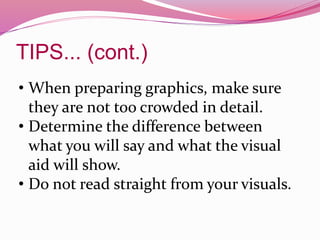 Creating and discussing visual aids | PPTX | Desktop Publishing | Computer Software and Applications