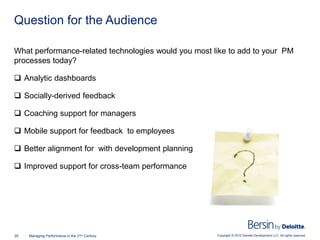 Saba - Bersin by Deloitte - Performance Management in the 21st Century ...