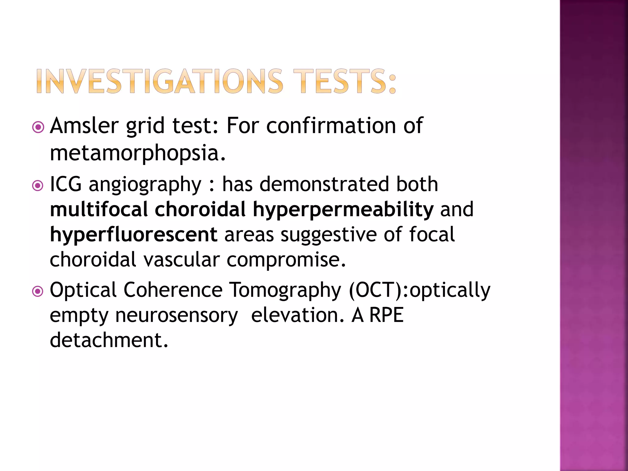 central serous chorioretinopathy | PPTX