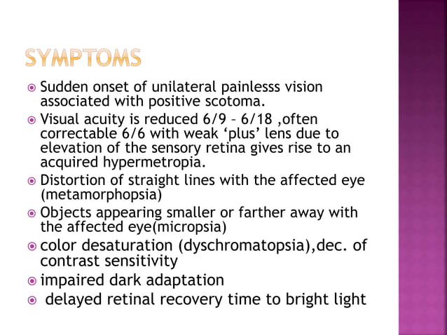 central serous chorioretinopathy | PPTX | Eye and Vision Conditions ...