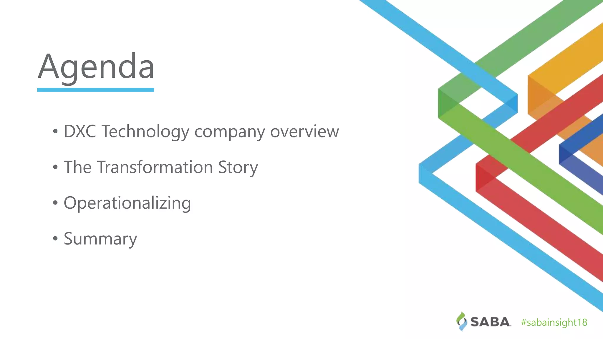 Talent Supply and Demand: Saba as the Gold Source for Skills at DXC | PPT