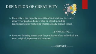 Innovation and creativity | PPTX
