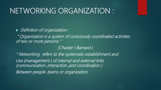 Networking organization | PPTX