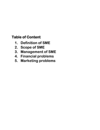 SME ,Scope of SME | PDF