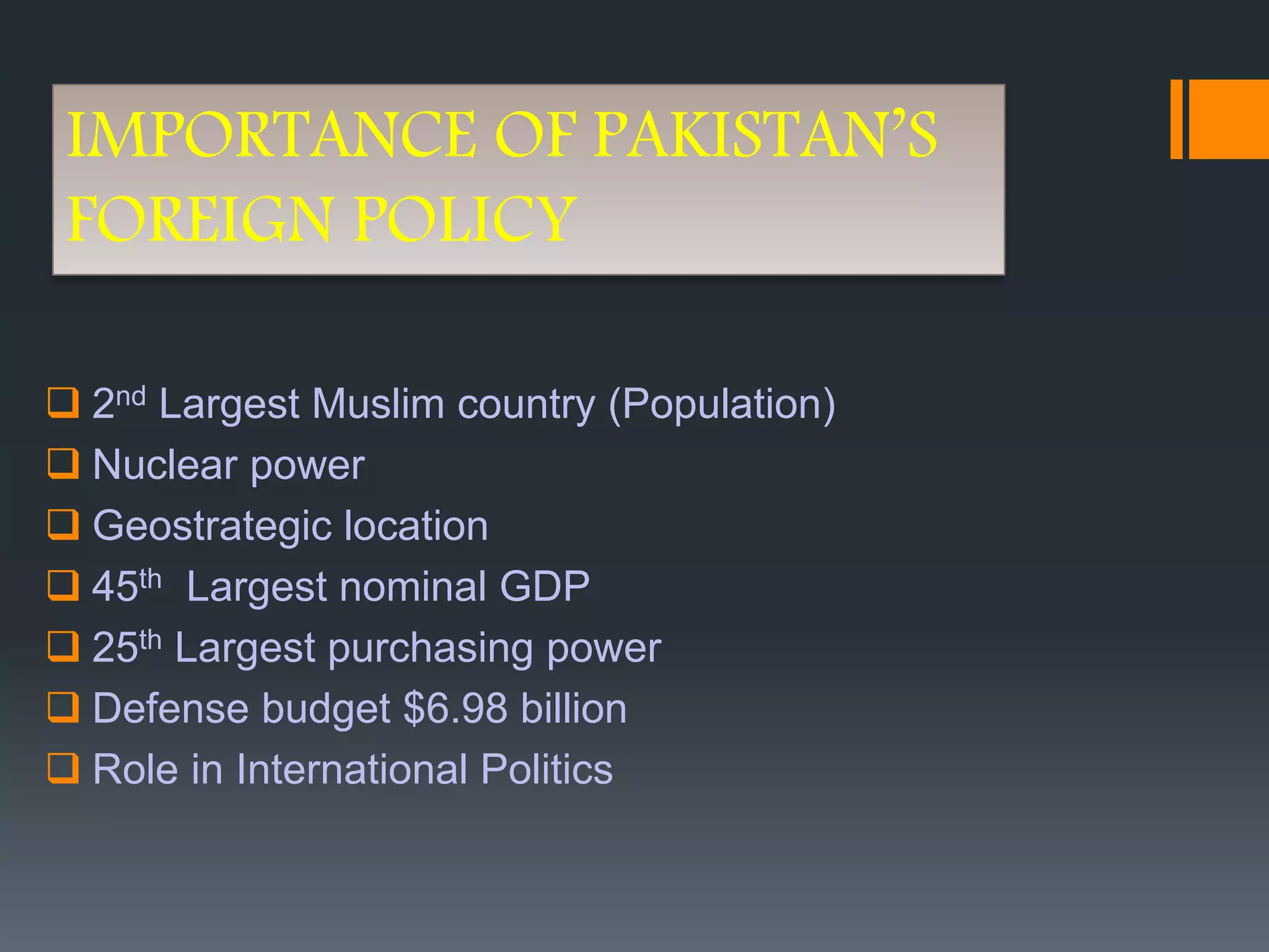 Foreign Policy of Pakistan | PPTX