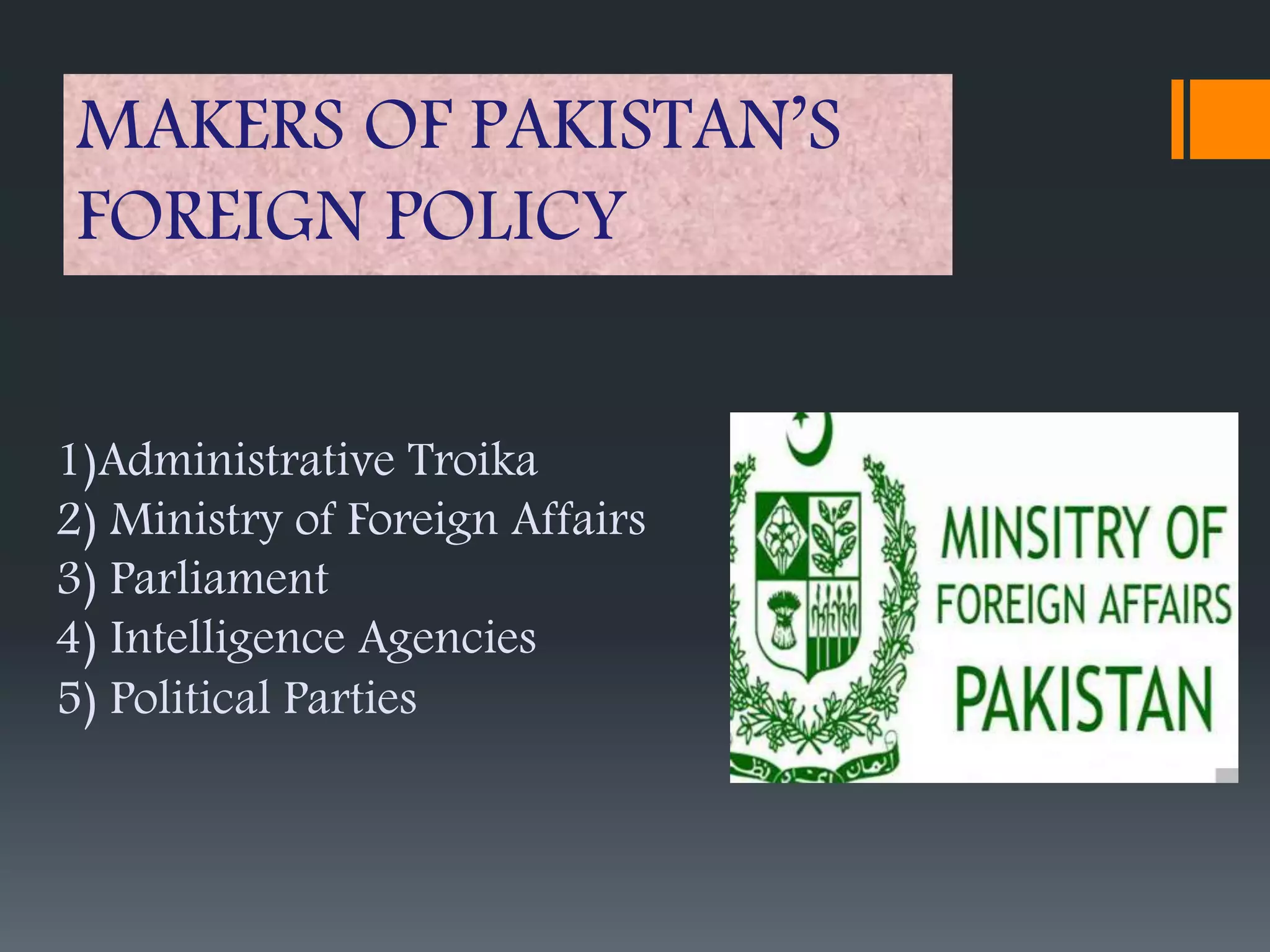 Foreign Policy of Pakistan | PPTX