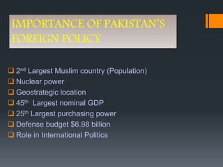 Foreign Policy of Pakistan | PPTX