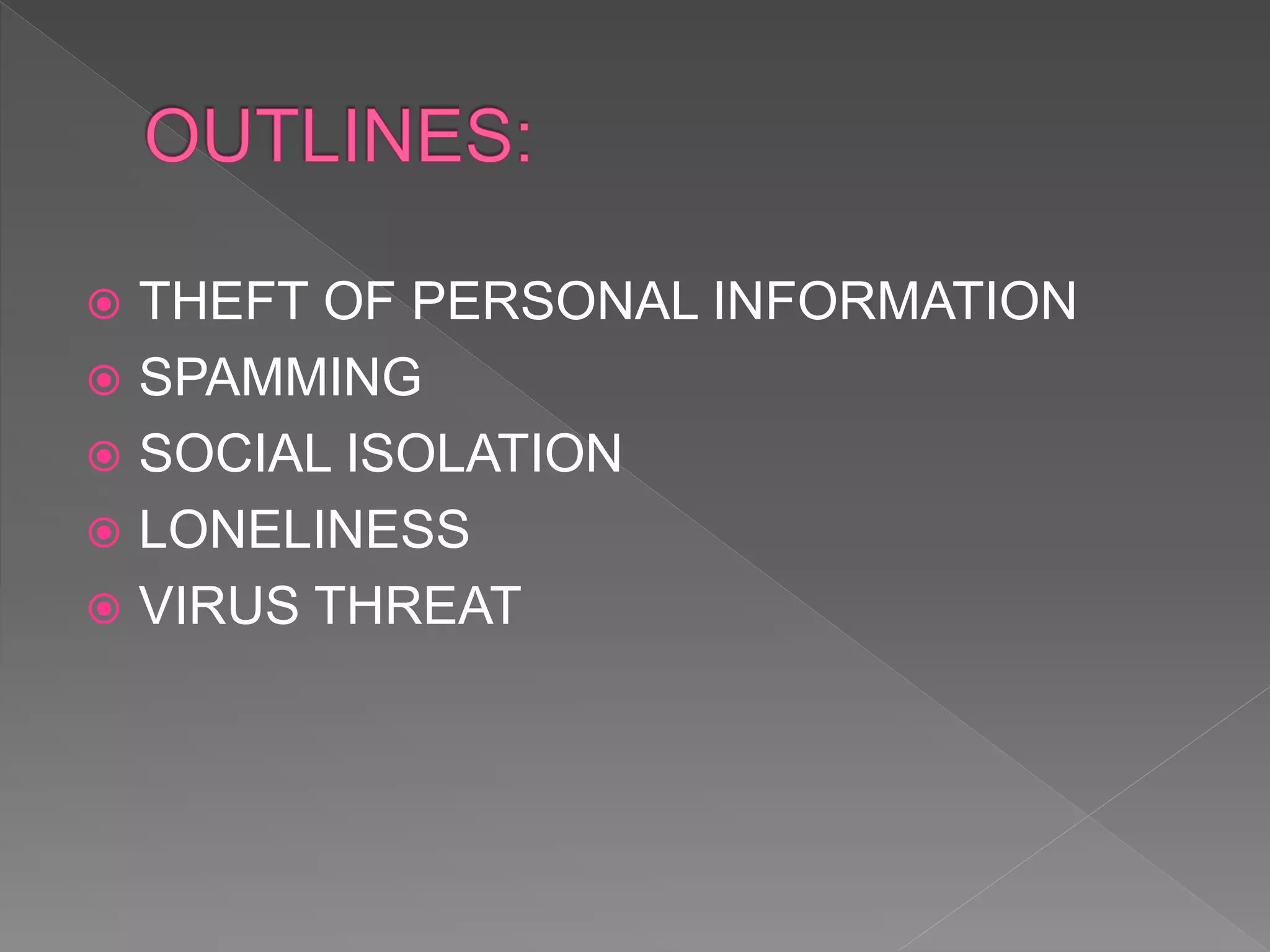 Disadvantages OF INTERNET | PPTX