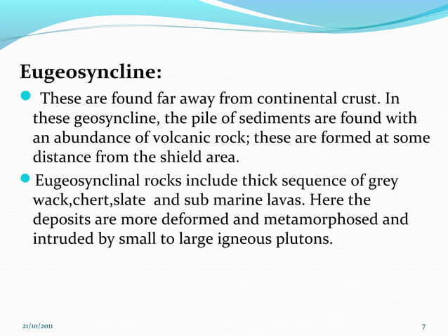 Geosyncline | PPT | Geography | Science