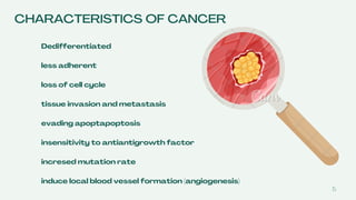 BIOCHEMISTRY OF CANCER, MOLECULAR BIOLOGY OF CANCER, TUMOR SUPPRESSOR ...
