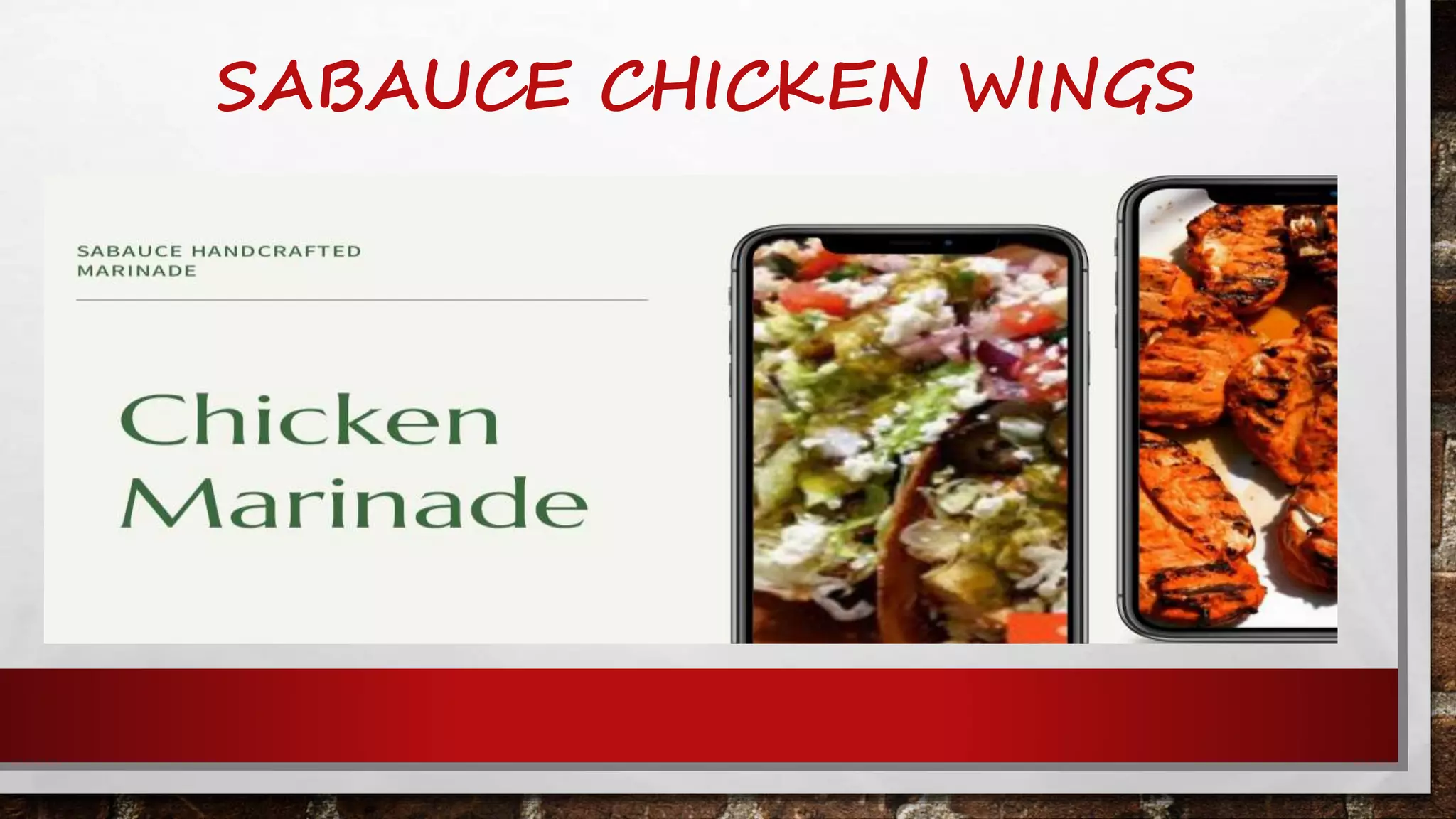 Sabauce chicken wings | PPT