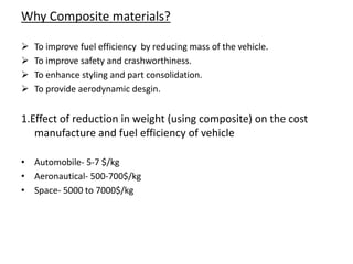 Applications of composite materials in automobile | PPTX
