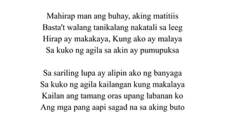 SABAYANG PAGAWIT sa Filipino 10 tungo sa kalayaan | PPTX