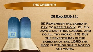 Sabbath Bible Study Notes | PPT