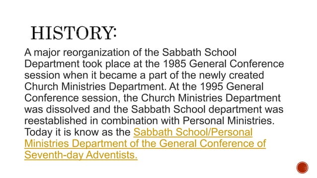 Sabbath School 101.pptx | Christianity | Religion & Spirituality