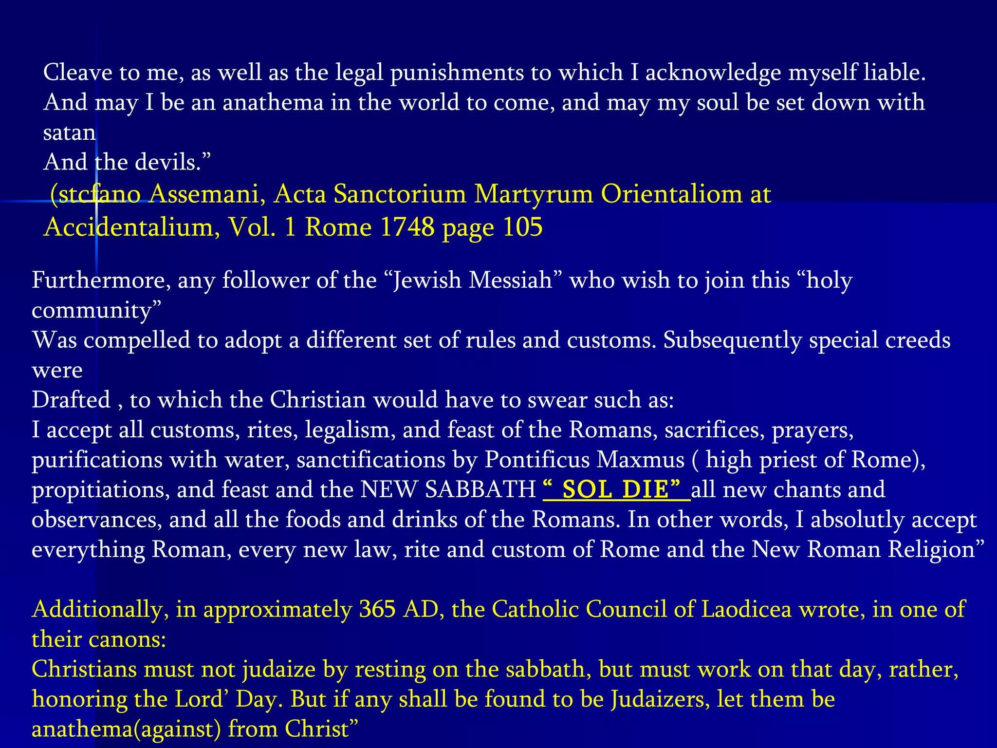 Sabbath the eternal sign of the covenant | PPT